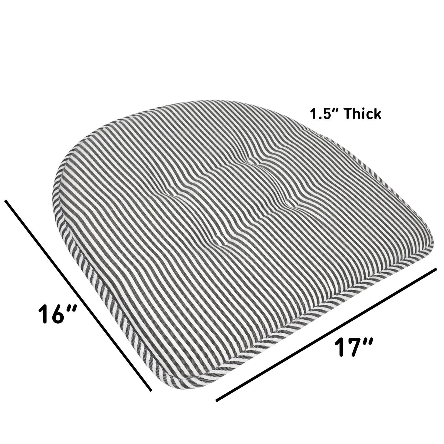 Pinstripe U-Shape Chair Cushion Set | Sweet Home Collection