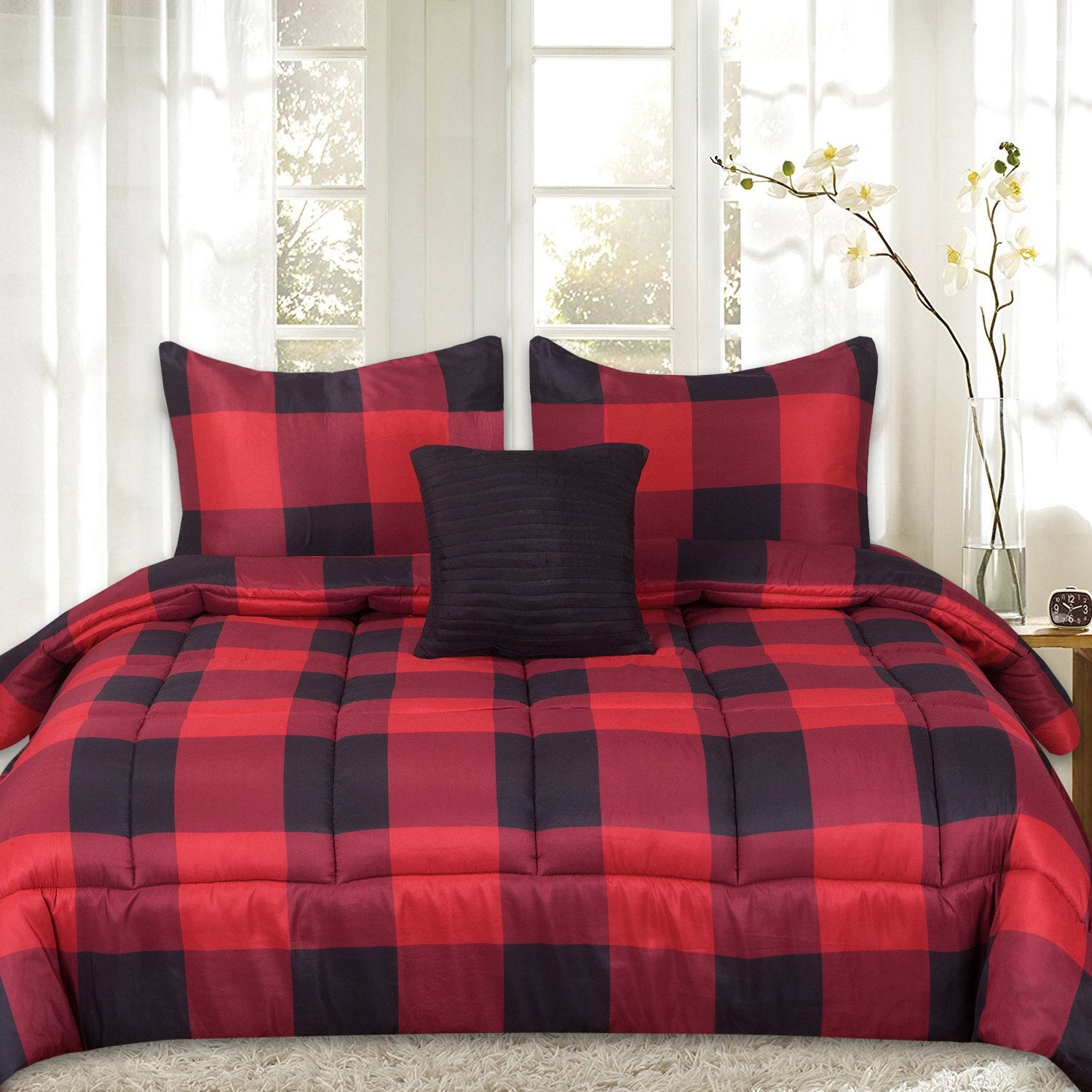 Buffalo Check 4-Piece Comforter Set | Sweet Home Collection