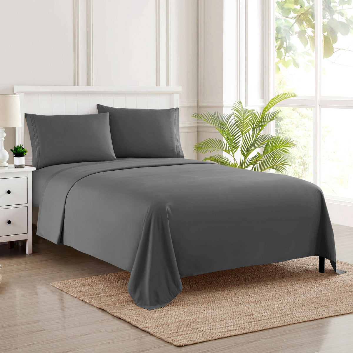 4-Piece Sheet Set - Gray | Sweet Home Collection