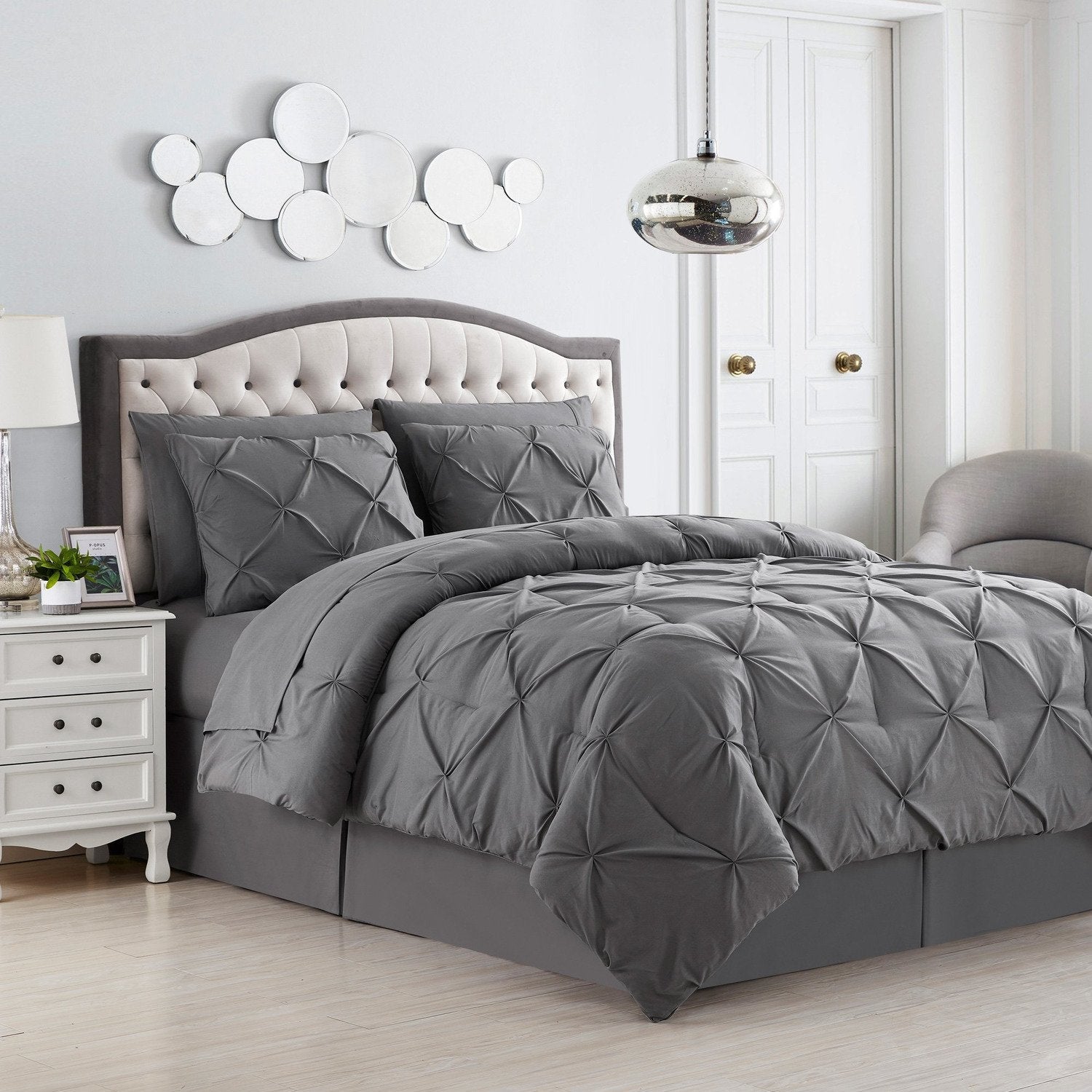 Pinch Pleat 8-Piece Bed in a Bag | Sweet Home Collection